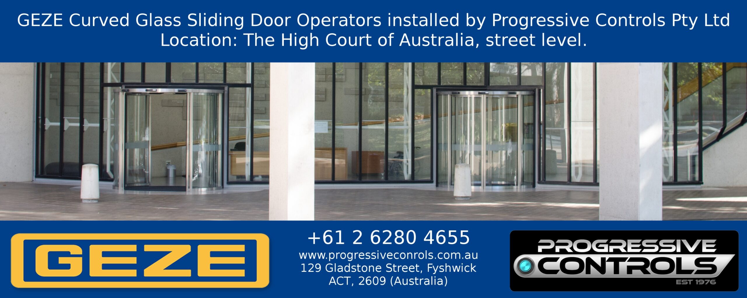 GEZE Curved Glass Sliding Door Operators installed at The High Court of ...