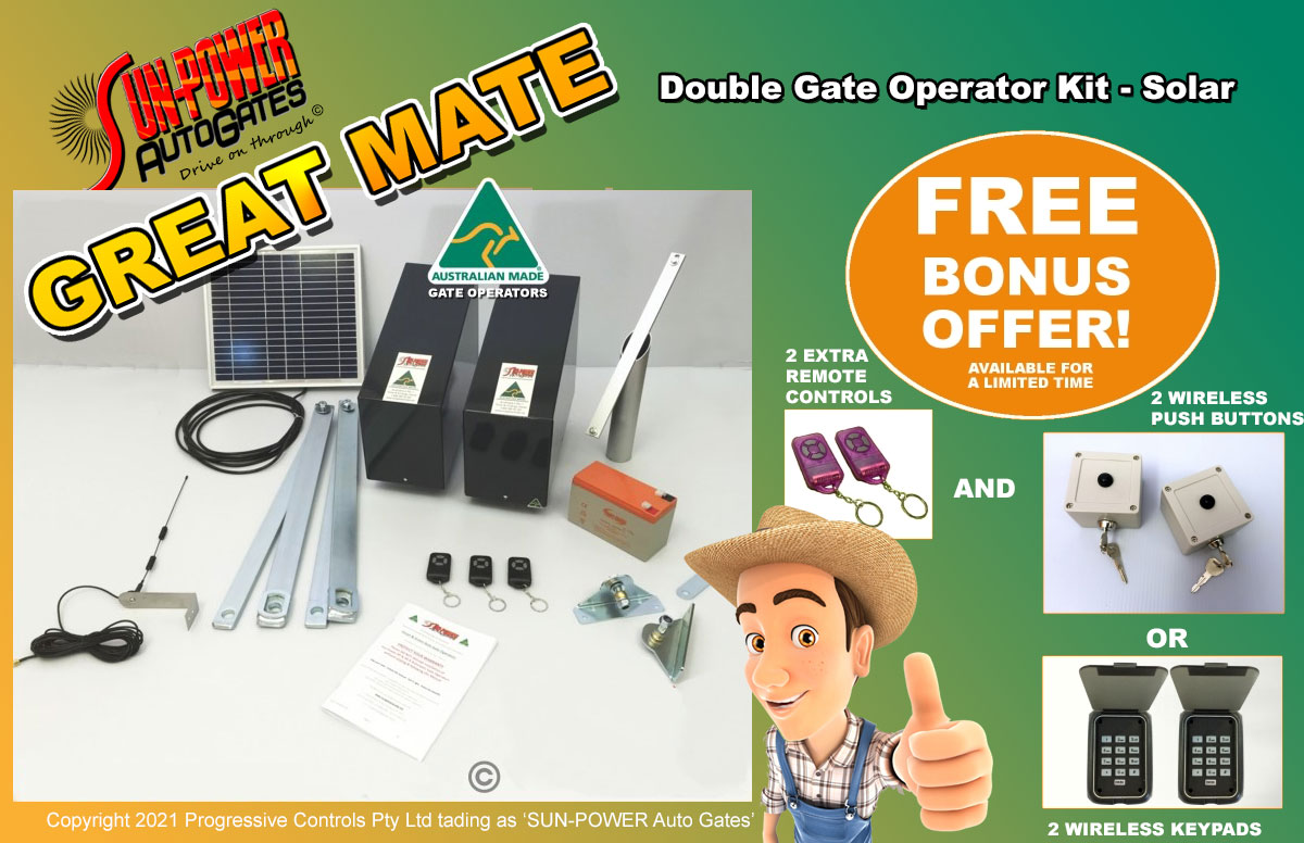 Auto Gate Operators (Solar & Electric) – Progressive Controls